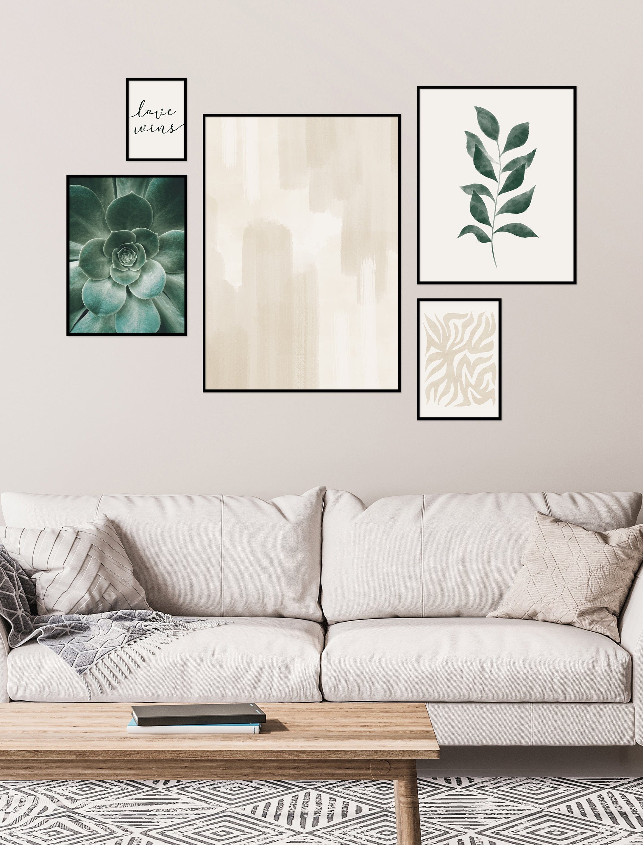 5 Print Gallery Wall - 'Earthy Tones' – contempee